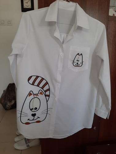 Cute White Button Up Shirt - PokeKawa